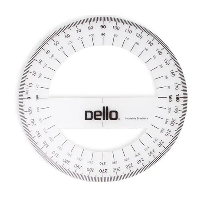 Transferidor De Circulo Completo Em Tamanho Real Poli Redondo 48cm